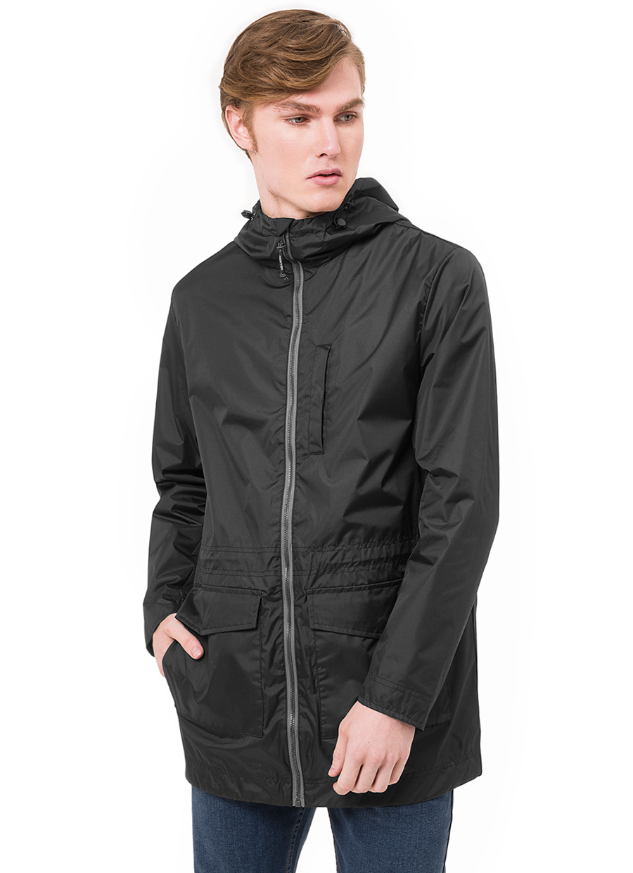 Casaca Impermeable C/Cap C/F Aldous Black | Norton