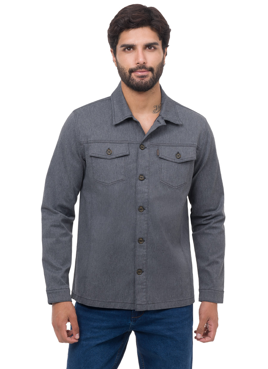 Camisaco Twill Comfort Meitel Marbled Blue | Norton