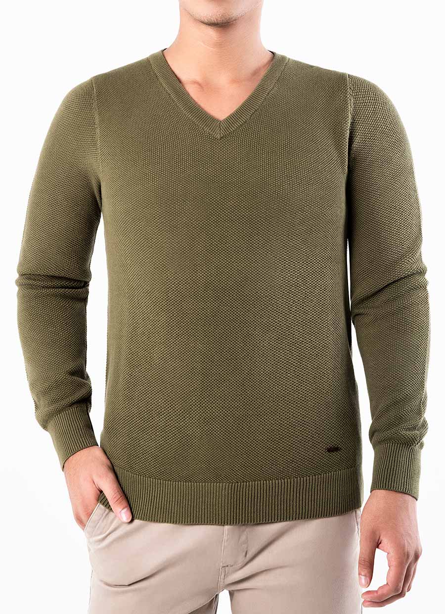 Chompa Hilos 124-Sweater Verde Militar | Norton
