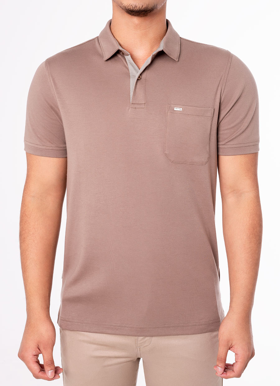 Polo Box Gamuza Full Lycra M/C Regular Fit Jerzey Castor | Norton