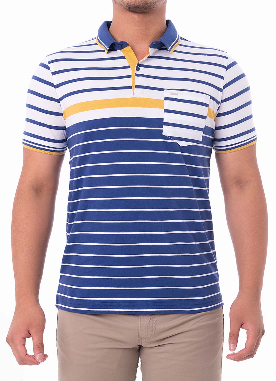 Polo Box Jersey M/C Regular Fit Pascal Blue Junior | Norton