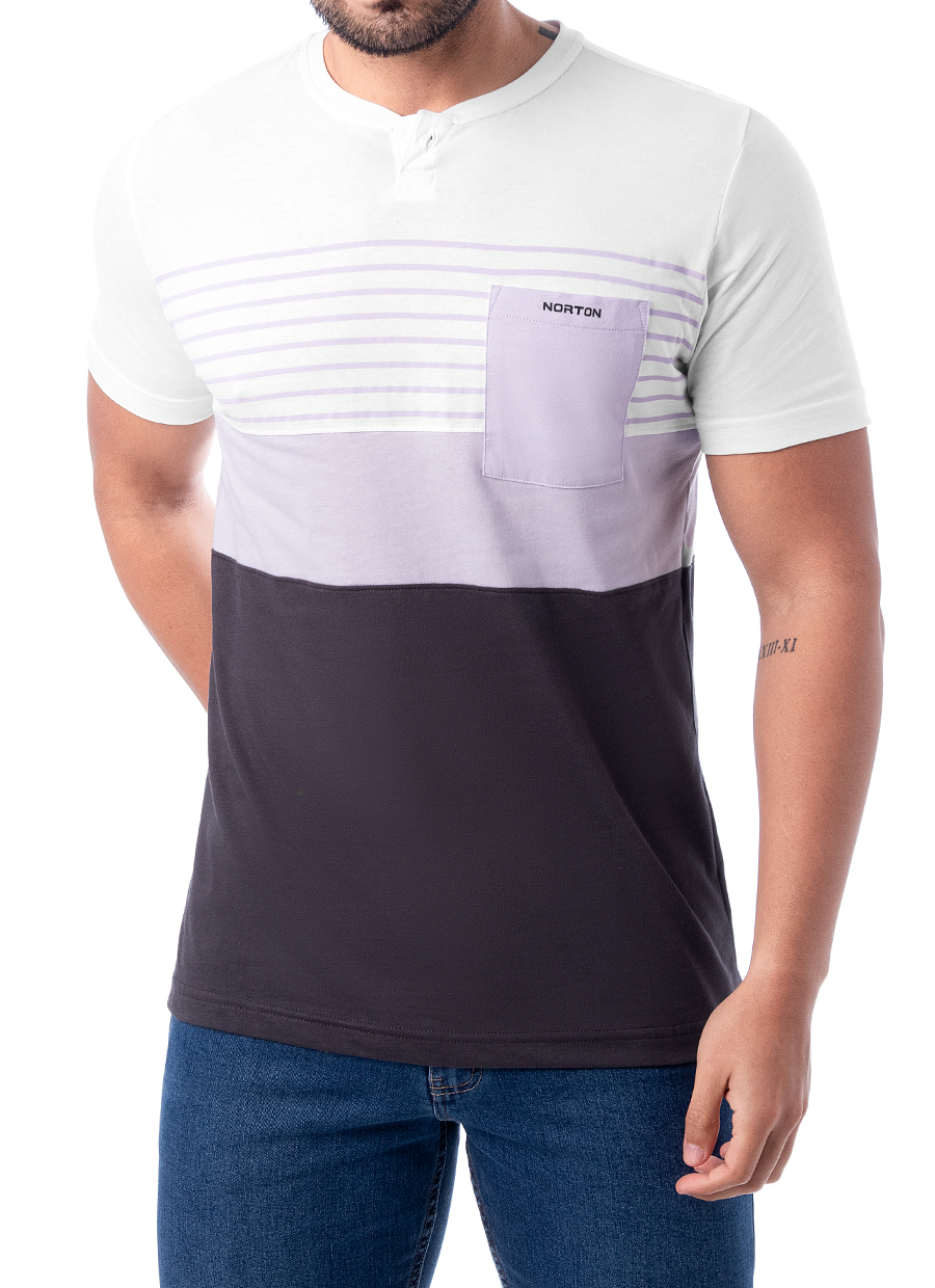 Polo Jersey M/C Regular Fit Trobul Blanco Lila | Norton