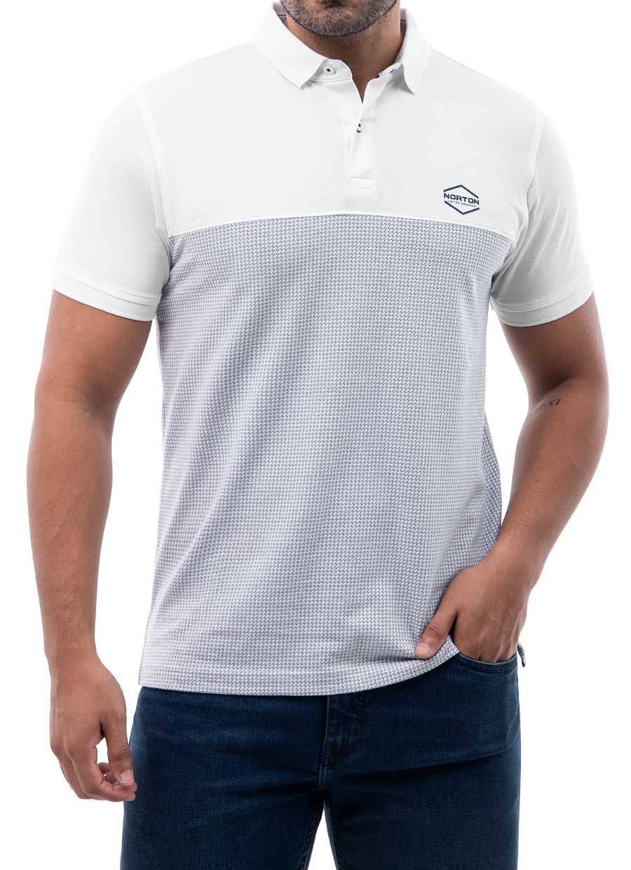 Polo Box Jersey M/C Regular Fit Randat Blanco | Norton