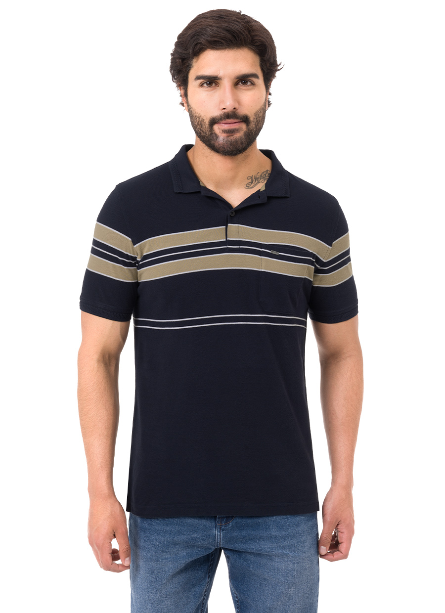 Polo Box Pique M/C Regular Fit Trendep Azul Castor | Norton
