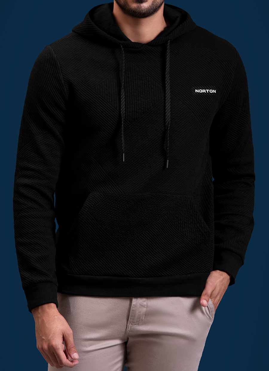 Polera Jacquard C/Cap Ousman Negro | Norton